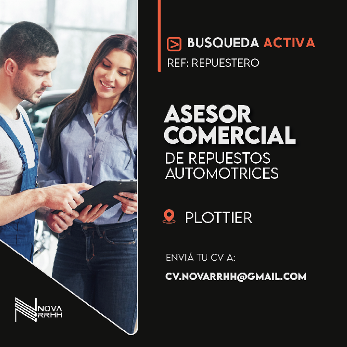 ASESOR COMERCIAL DE REPUESTOS AUTOMOTRICES :: Nova RRHH